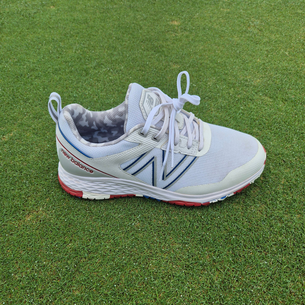 Fresh Foam Contend White/Blue/Red – Chappo's Golf Goods
